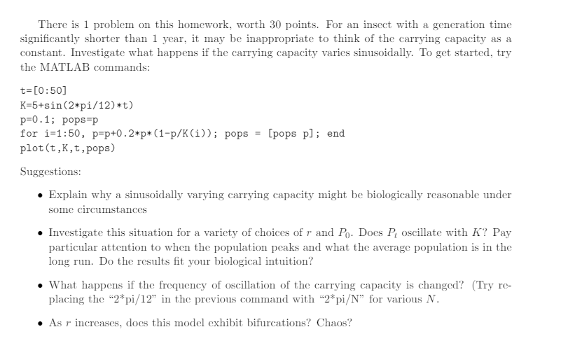 There is 1 problem on this homework, worth 30 points. | Chegg.com