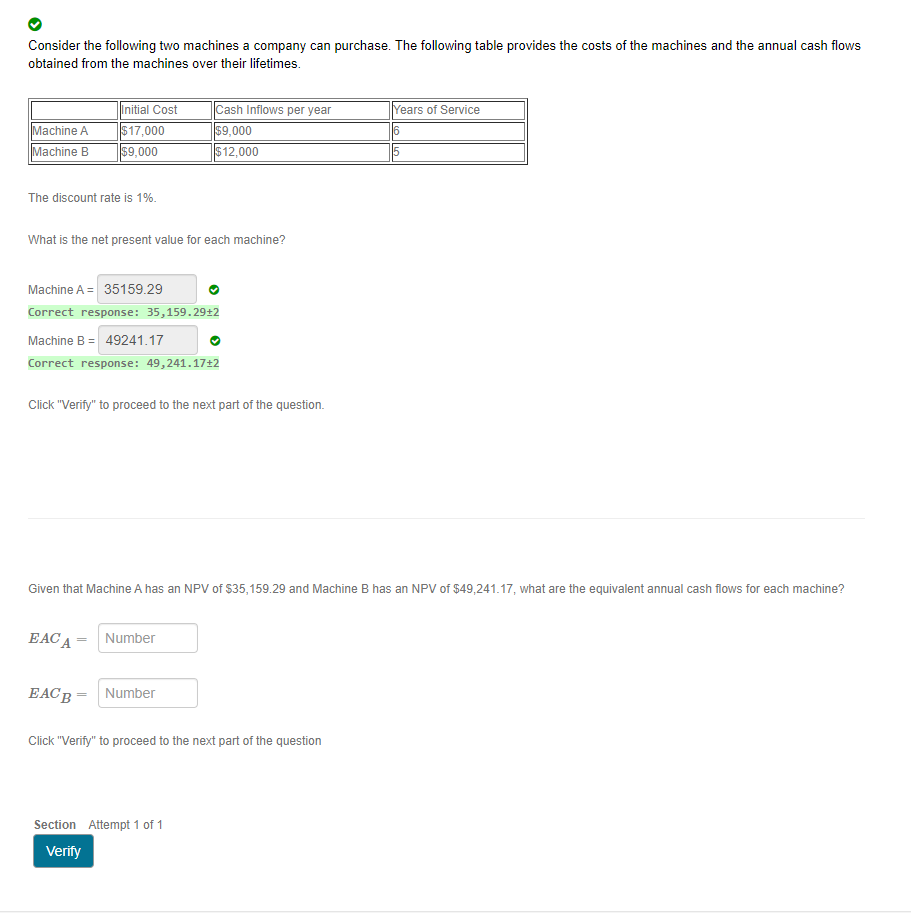 Solved Consider the following two machines a company can | Chegg.com