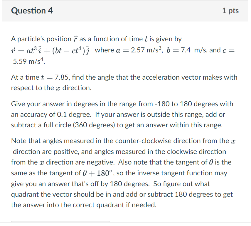 Solved A particle's position r as a function of time t is | Chegg.com