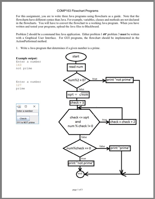 Solved COMP163 Flowchart Programs For this assignment, you | Chegg.com