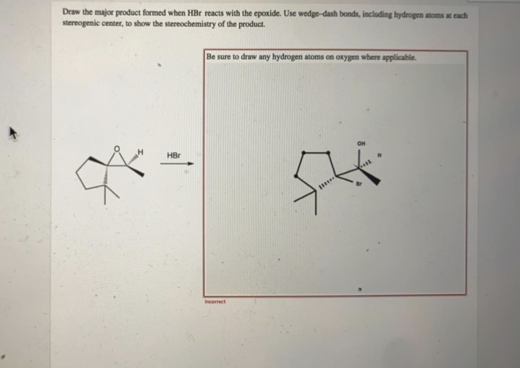 Solved Draw the major product formed when HBr reacts with | Chegg.com