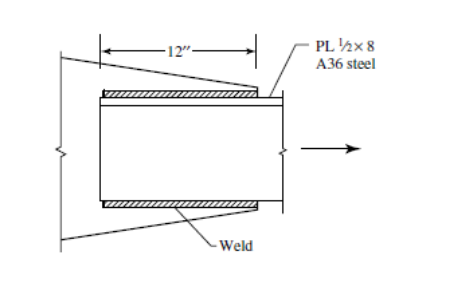 Solved -12" PL 12x8 A36 steel -Weld | Chegg.com