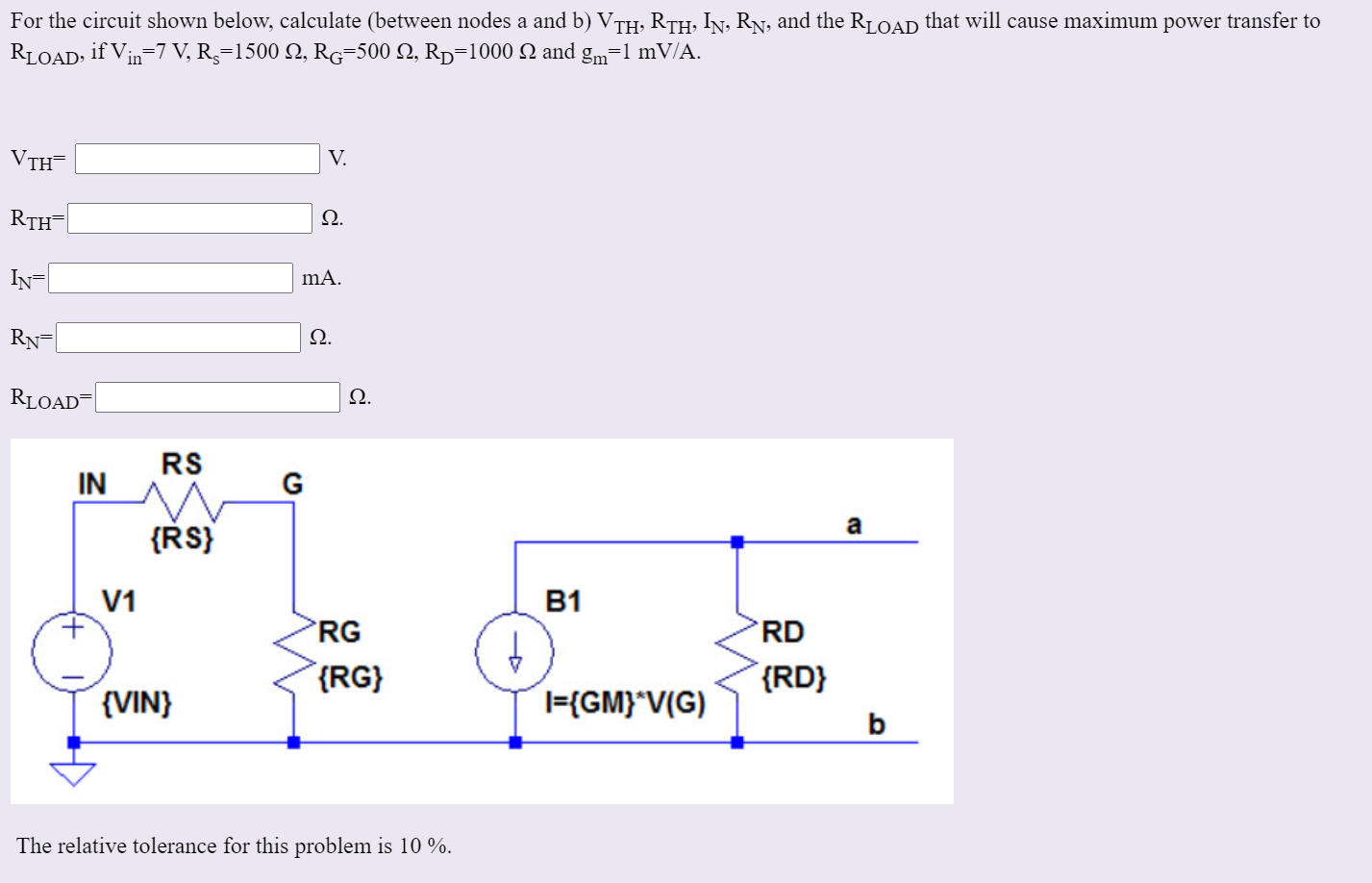 Solved For the circuit shown below, calculate (between nodes | Chegg.com