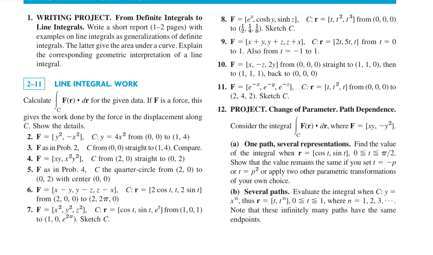 Solved 1. WRITING PROJECT. From Definite Integrals to Line | Chegg.com