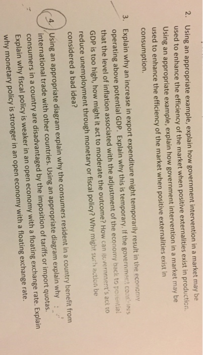 Solved Using appropriate example, explain how government | Chegg.com