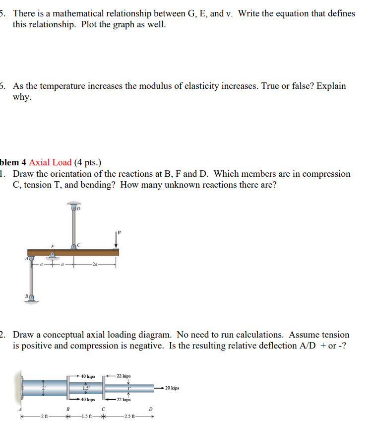 Solved 1. Under the applied loads, are the forces in the | Chegg.com