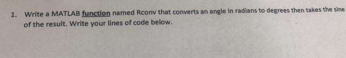 Solved Write a MATLAB function named Rconv that converts an | Chegg.com