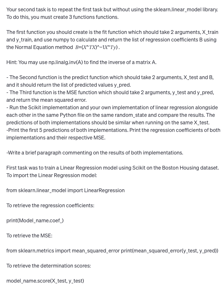 Solved Your second task is to repeat the first task but | Chegg.com