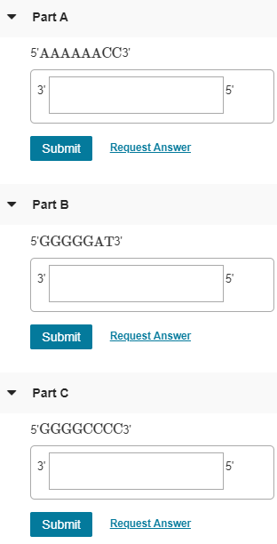 Solved Write the base sequence and indicate the 3' and 5' | Chegg.com