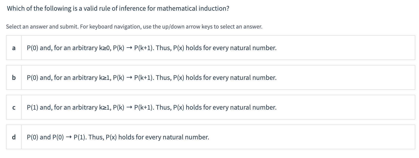 Solved Which of the following is a valid rule of inference | Chegg.com