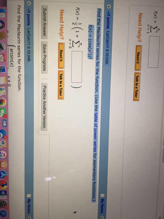 Solved Need Help? ReadIt Talk to a -11 points LarCalc11 | Chegg.com Solved Need Help? ReadIt Talk to a -11 points LarCalc11 | Chegg.com