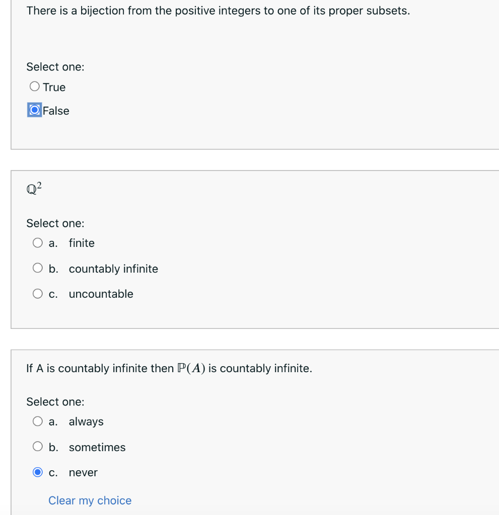 Solved There is a bijection from the positive integers to | Chegg.com