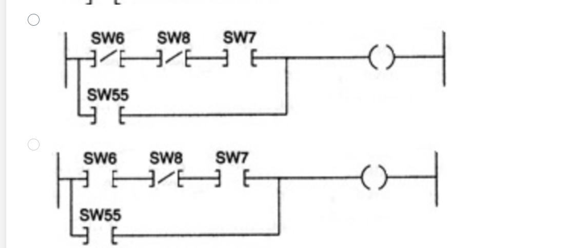 Solved 1 point Identify the optimum ladder logic rung for | Chegg.com
