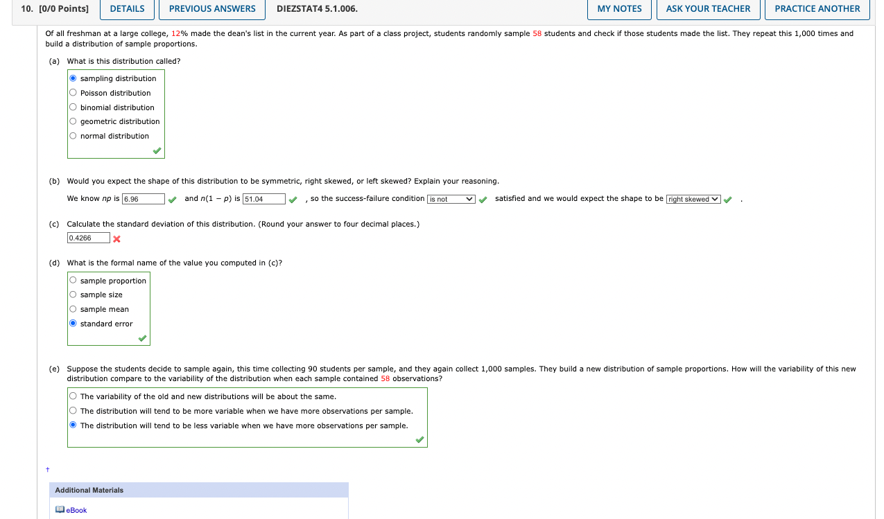 Solved B Would You Expect The Shape Of This Distribution