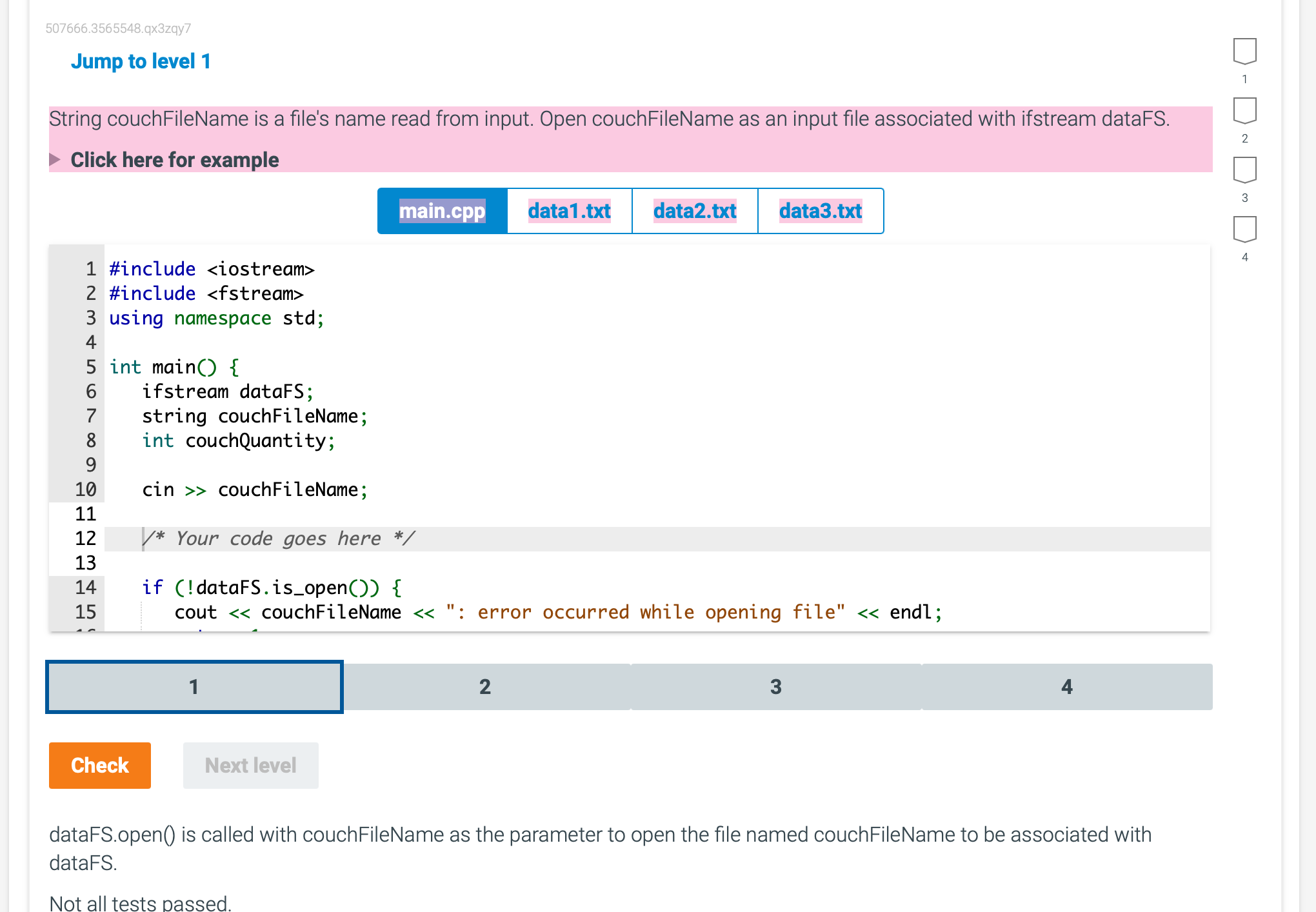 Solved String couchFileName is a file's name read from | Chegg.com