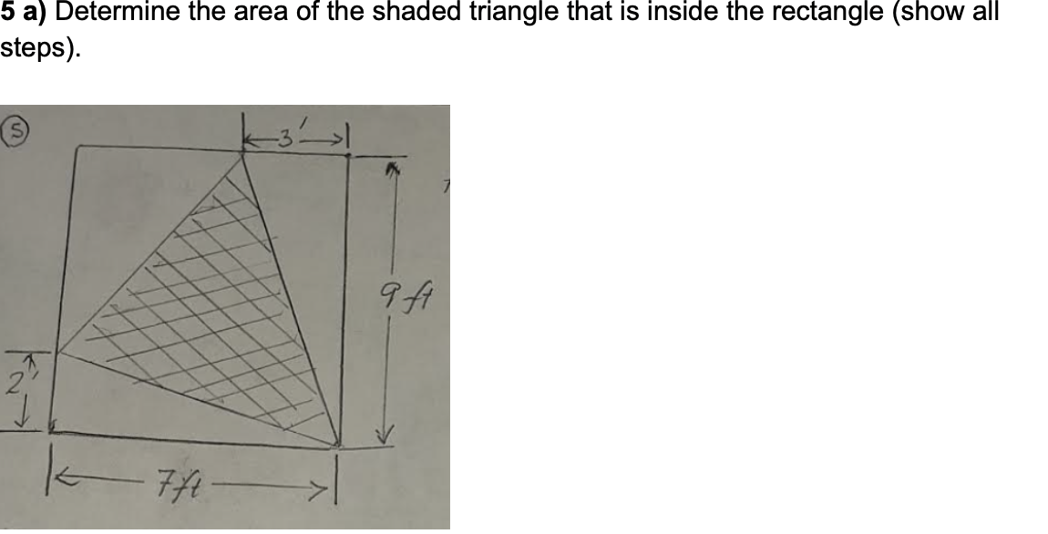 Solved Question : 5 a) Determine the area of the shaded | Chegg.com