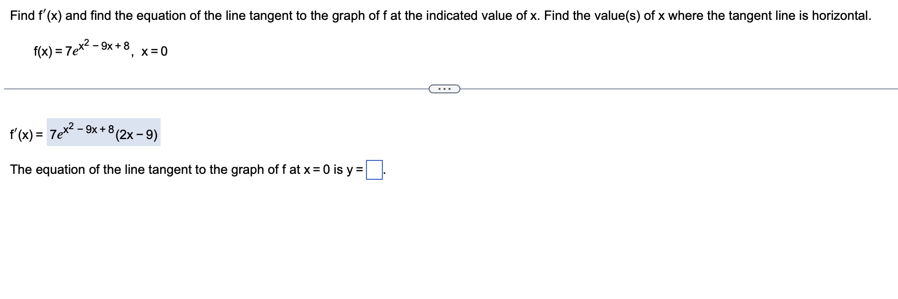 Solved Find f'(x) ﻿and find the equation of the line tangent | Chegg.com