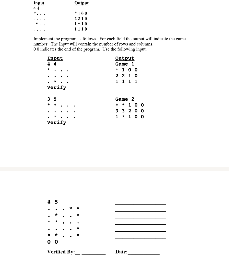 Solved Must be done in C++. Please Look at the inputs, must | Chegg.com