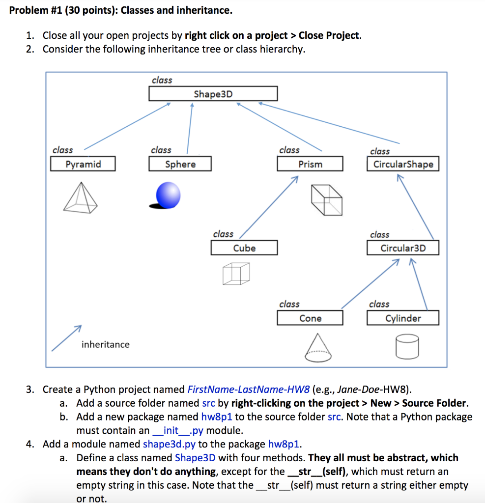 Python Problem #1 (30 points): Classes and | Chegg.com