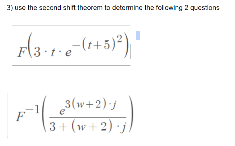 Solved use the second shift theorem to solve the below | Chegg.com