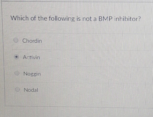 Solved Which of the following is not a BMP inhibitor? | Chegg.com