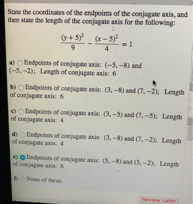 Solved State the coordinates of the endpoints of the | Chegg.com