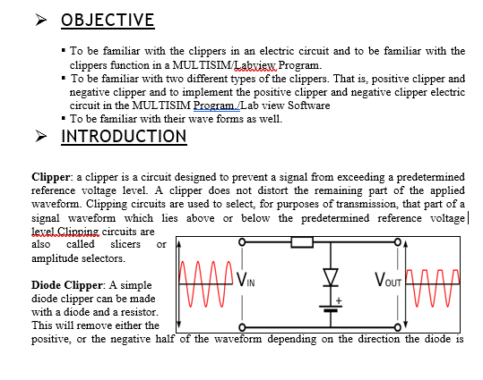 Solved OBJECTIVE To be familiar with the clippers in an | Chegg.com