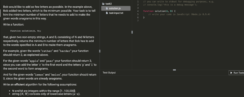 Solved You Can Write To Stdout For Debugging Purposes Chegg