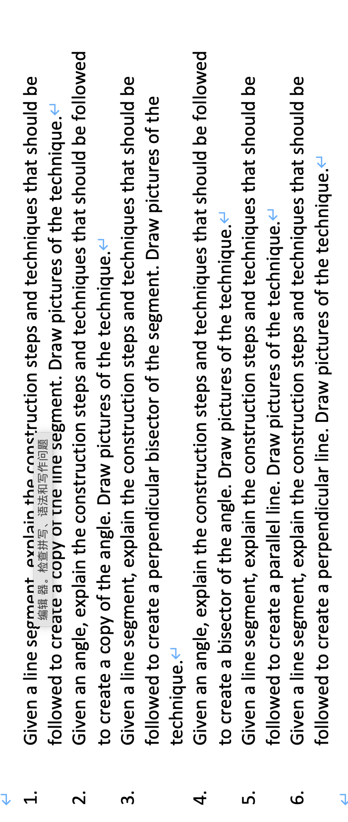 Solved 1. Given a line segment explain the construction | Chegg.com