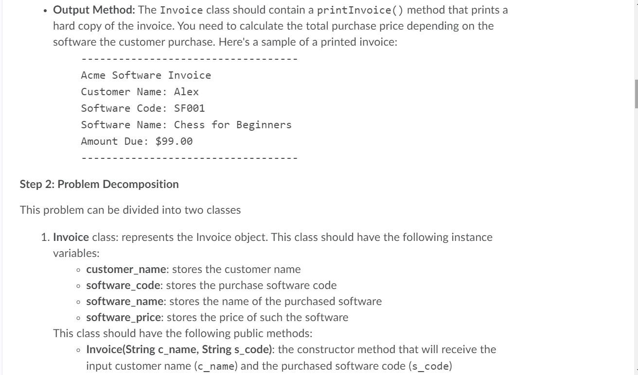 Part 1: Practicing Problem Analysis, Design, and | Chegg.com