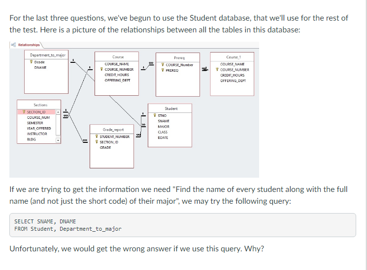 Solved For the last three questions, we've begun to use the | Chegg.com