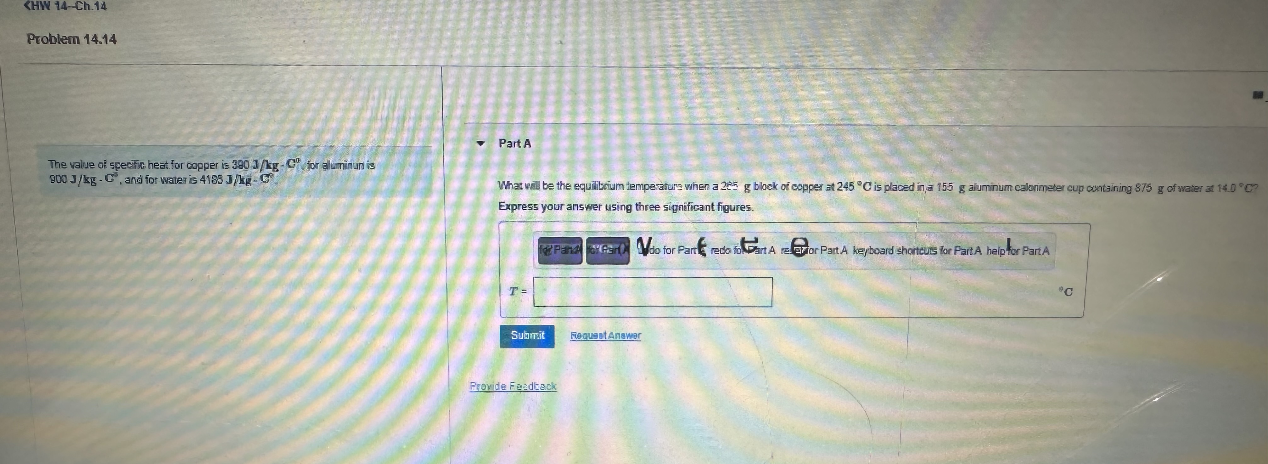 Solved The value of specific heat for copper is 390 | Chegg.com