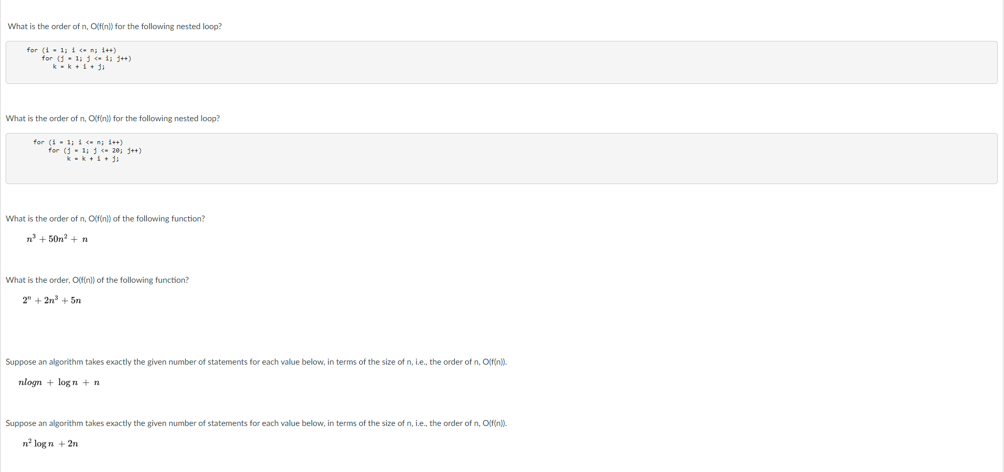 Solved Useful mathematical summations: | Chegg.com