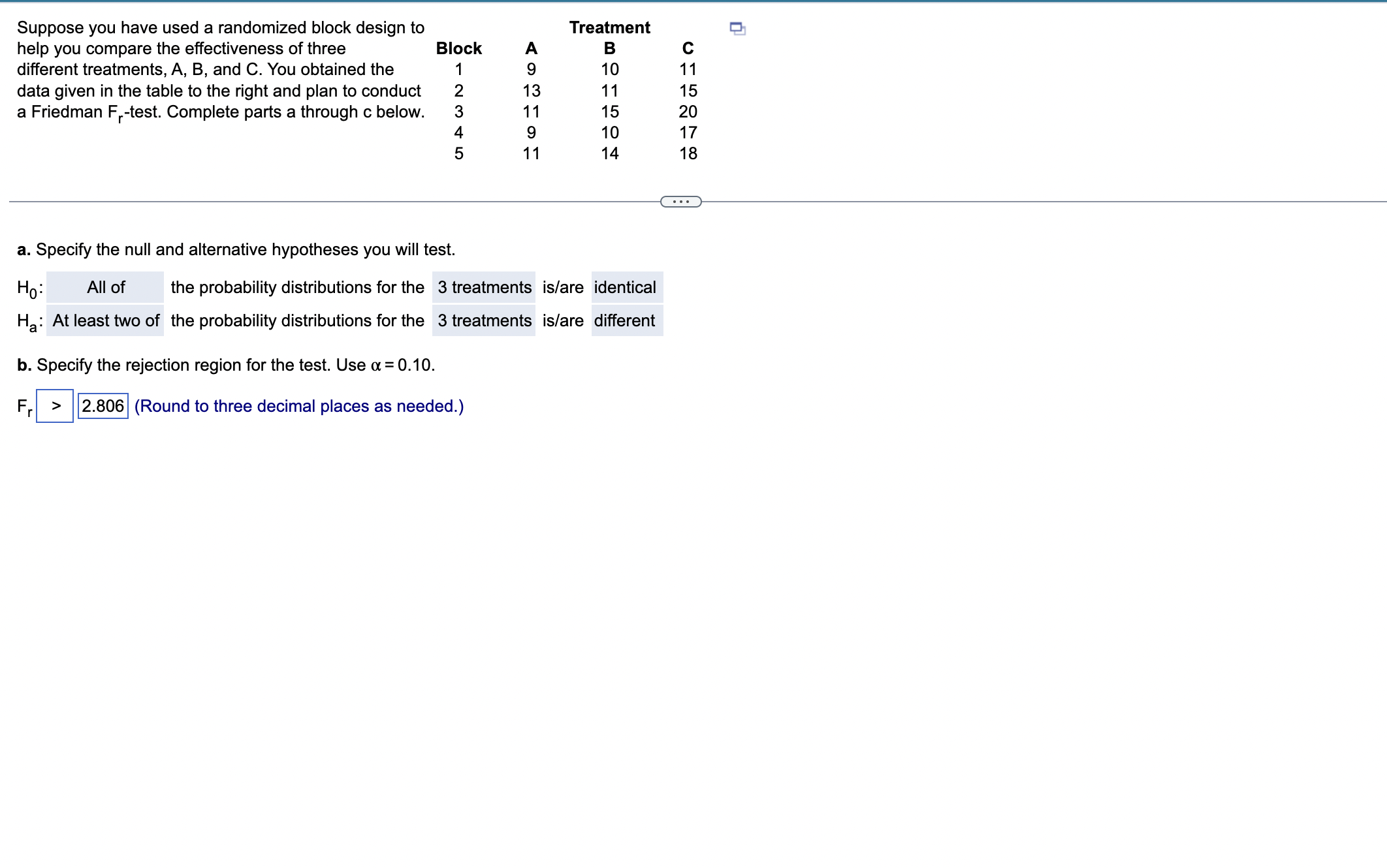 Solved Suppose you have used a randomized block design t1 | Chegg.com