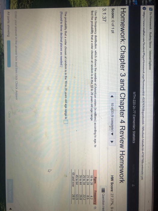 Solved tionld- 1&flushed fa MTH-220-2c-77 Elementary | Chegg.com