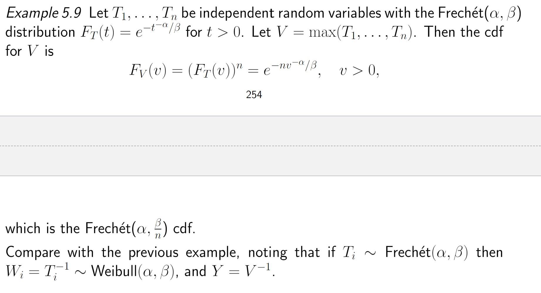 Prove that the Frech ́et(α,β) distribution (Example | Chegg.com
