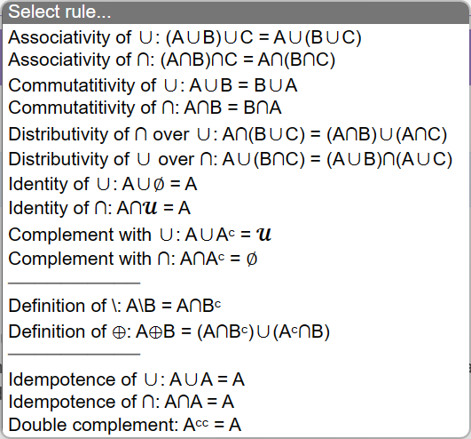 Solved Show that A ∪ (A ∩ B) = A .Only use these rules step | Chegg.com
