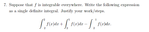 Solved Suppose that f ﻿is integrable everywhere. Write the | Chegg.com