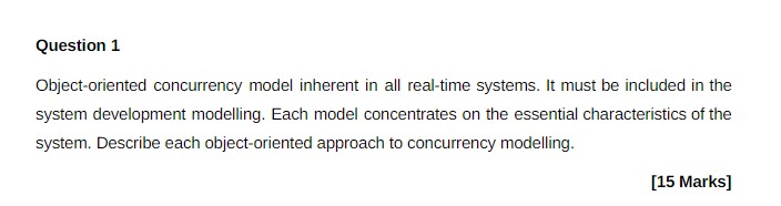 Solved Object Oriented Concurrency Model Inherent In All 5842