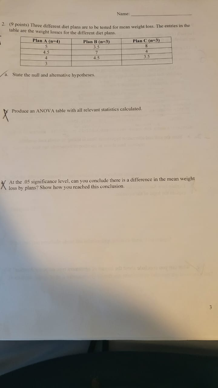 Solved Part II: Problem SolvingQuestion 2( 9 ﻿points) ﻿Three | Chegg.com