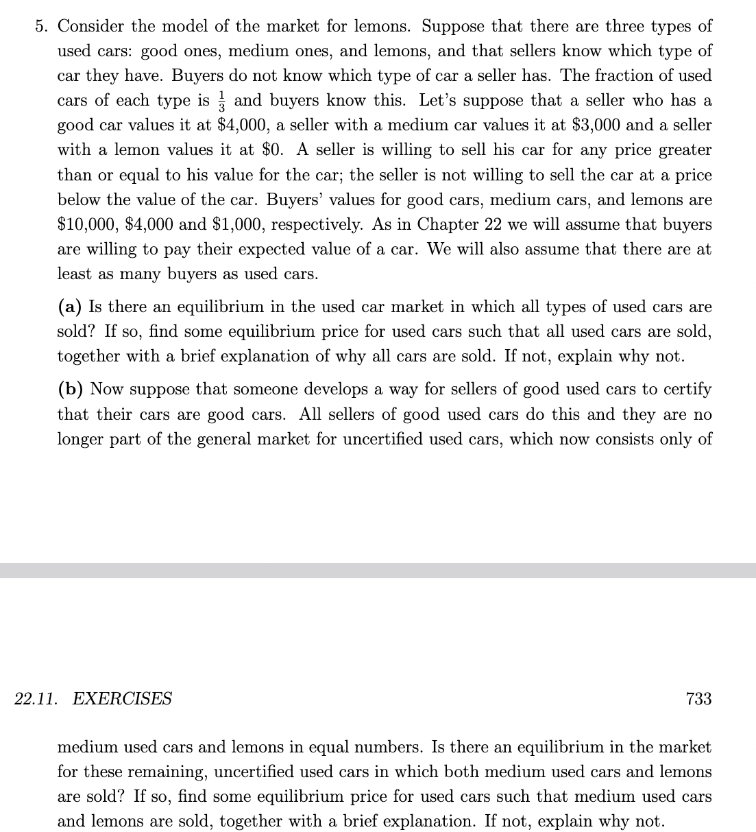 Solved Consider the model of the market for lemons. Suppose | Chegg.com