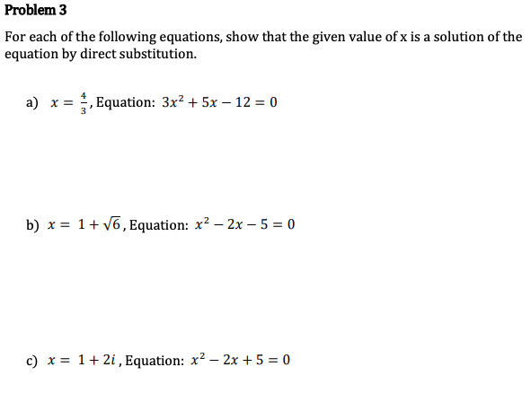 Solved Problem 3 For each of the following equations, show | Chegg.com
