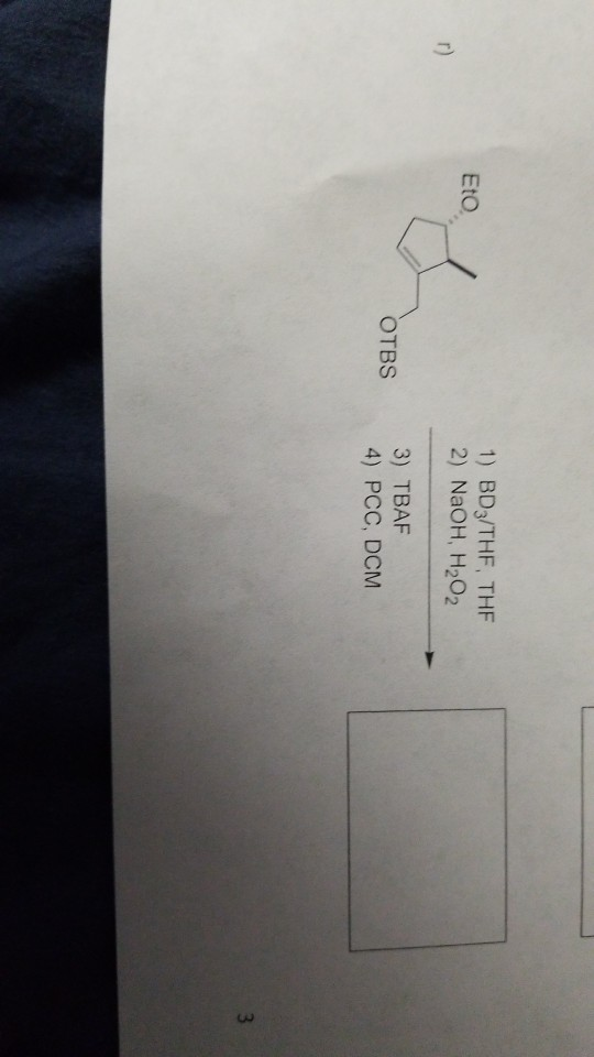 Solved 1) BH3/THF THF, -78 °C 2) H2O2. NaOH m OME 3) KMnO4, | Chegg.com