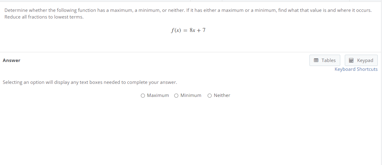 Solved Determine whether the following function has a | Chegg.com
