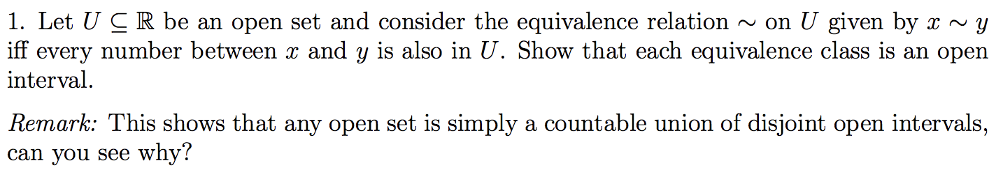 Solved 1. Let U C R be an open set and consider the | Chegg.com
