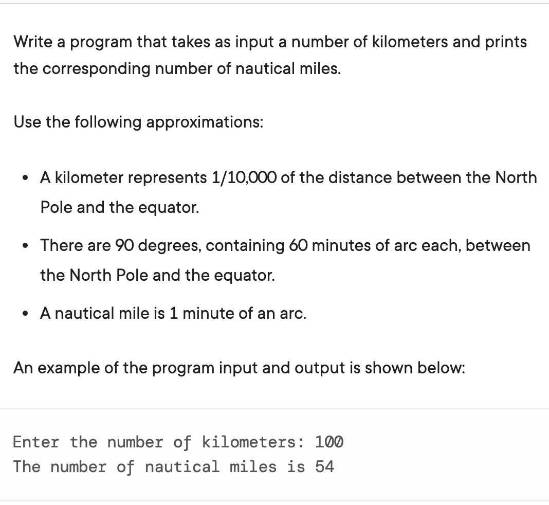 Solved Write a program that takes as input a number of | Chegg.com