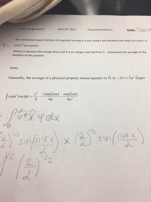 Solved The normalized wave function of a particle moving in | Chegg.com