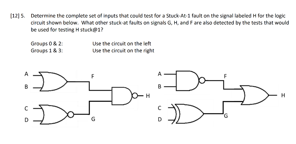 Solved [12] 5. Determine the complete set of inputs that | Chegg.com