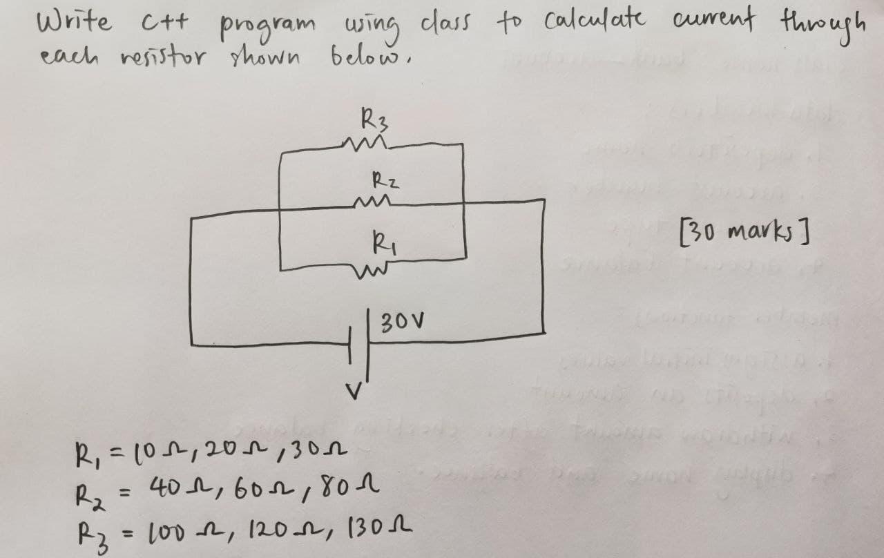 Solved Write C Program Using Class To Calculate Current 7486