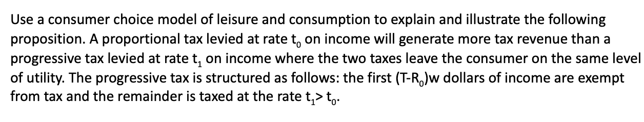 Solved Use a consumer choice model of leisure and | Chegg.com